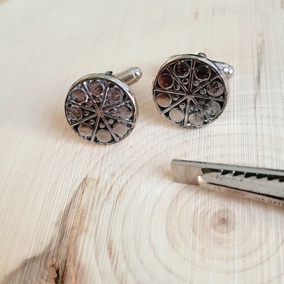 Anson | Accessories | Vintage Anson Silver Filled Tie Bar Cufflinks Set ...